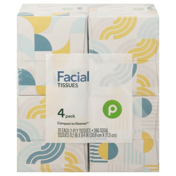 Publix Facial Tissues, 2-Ply, 4 Pack Same-Day Delivery or Pickup | Publix