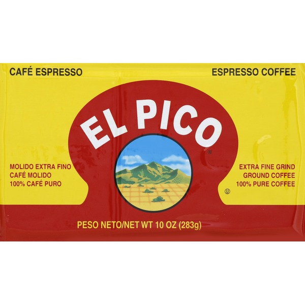 El Pico Coffee, Ground, Extra Fine Grind, Espresso (10 oz) - Instacart