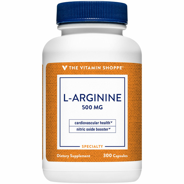 The Vitamin Shoppe L-Arginine Amino Acid 500 mg (300 Capsules) Same-Day Delivery | The Vitamin ...