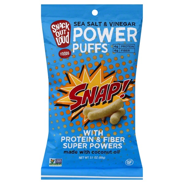 Snack Out Loud Foods Power Puffs, Sea Salt & Vinegar (3.1 oz) - Instacart