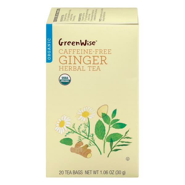 Publix GreenWise Herbal Tea, Organic, Caffeine-Free, Ginger, Bags Same ...