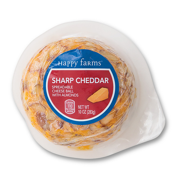 Happy Farms Sharp Cheddar Spreadable Cheese with Almonds Same-Day ...