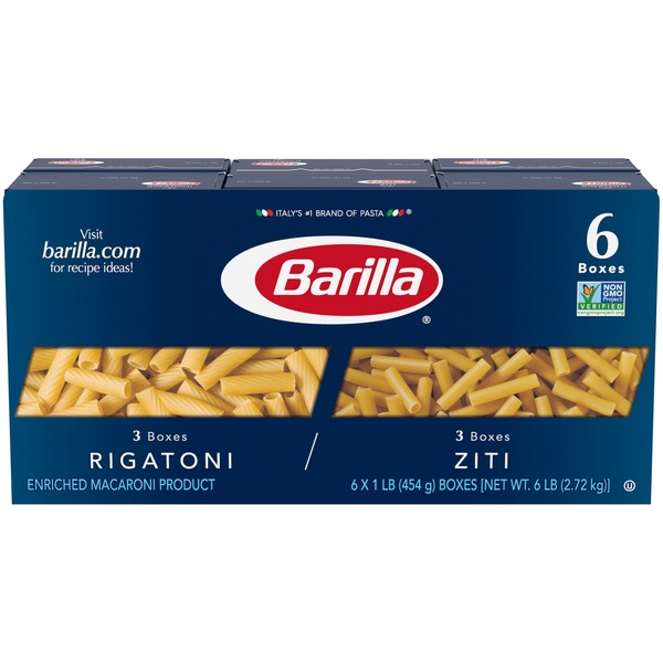 Barilla® Classic Blue Box Pasta Rigatoni and Ziti (1 lb) - Instacart