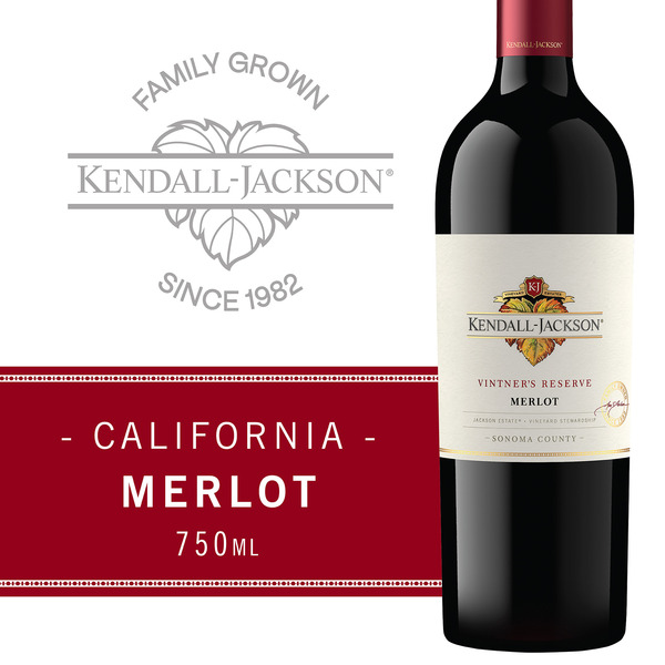 Kendall-Jackson Merlot Vintner's Reserve Sonoma County Red Wine Same ...