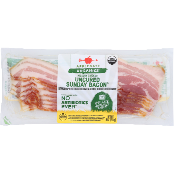 Applegate Organic Hickory Smoked Uncured Sunday Bacon Same-Day Delivery ...