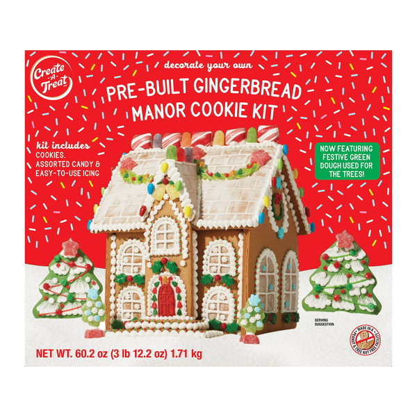 Create-A-Treat Pre-Built Gingerbread Manor Cookie Kit Same-Day Delivery ...
