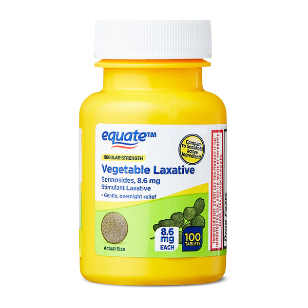 Walmart Equate Regular Strength Sennosides 8.6 Mg Vegetable Stimulant ...
