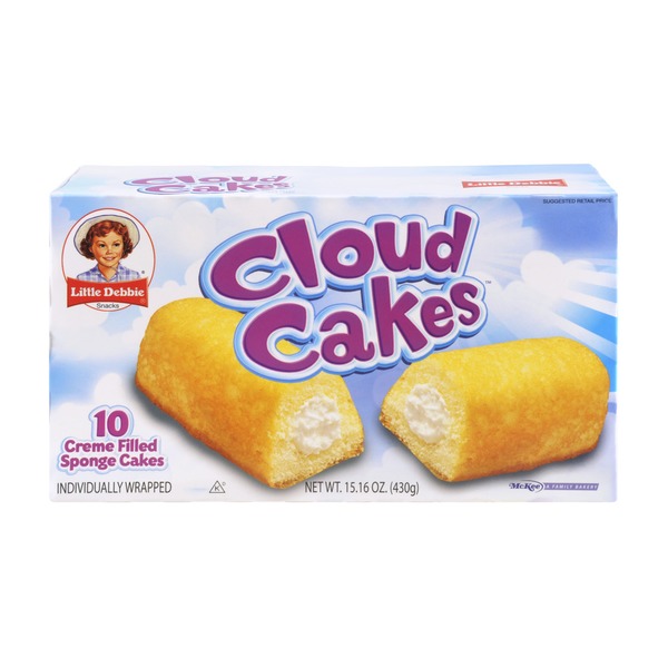 Little Debbie Creme Filled Cloud Cakes - 10 CT (15.16 oz) - Instacart