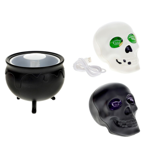 Spooky Halloween Plastic LED Witch Cauldrons With Fog Same-Day Delivery ...