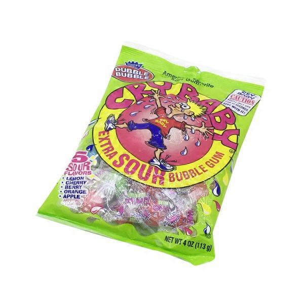 Cry Baby Bubble Gum, Extra Sour (4 oz) - Instacart