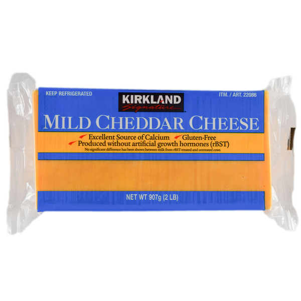Costco Kirkland Signature Mild Cheddar Cheese Block Pickup | Instacart