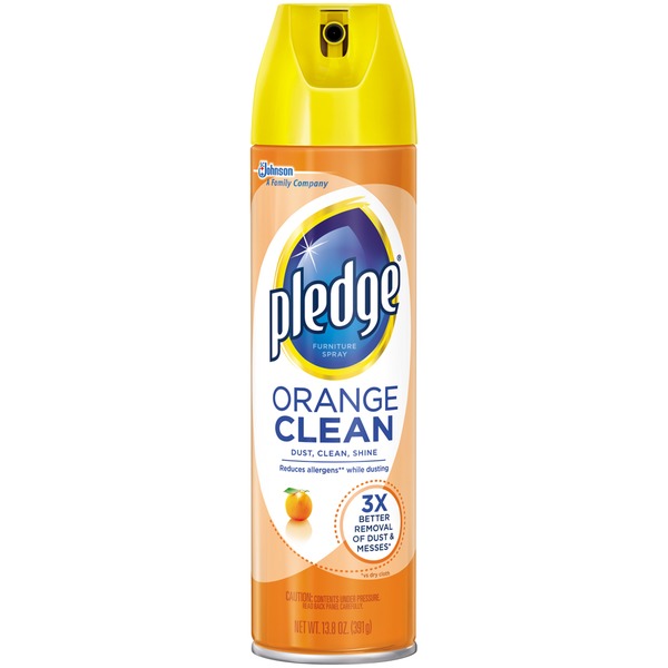 Pledge Orange Clean Furniture Spray (13.8 oz) - Instacart