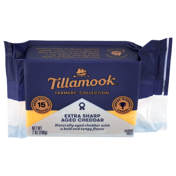 Tillamook Farmers' Collection Extra Sharp Cheddar Cheese Block Same-Day ...