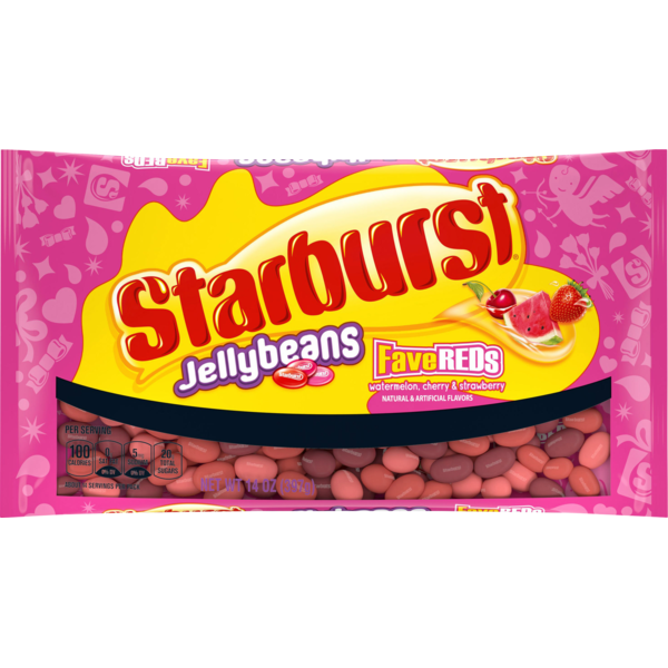 Mars Wrigley Starburst FaveRED's Jellybeans Candy Bag (14 oz) - Instacart