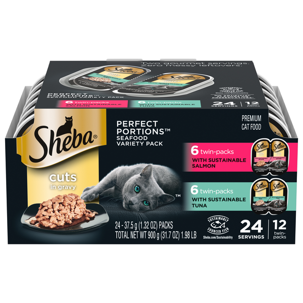 Stop & Shop SHEBA PERFECT PORTIONS Wet Cat Food Cuts in Gravy Variety ...