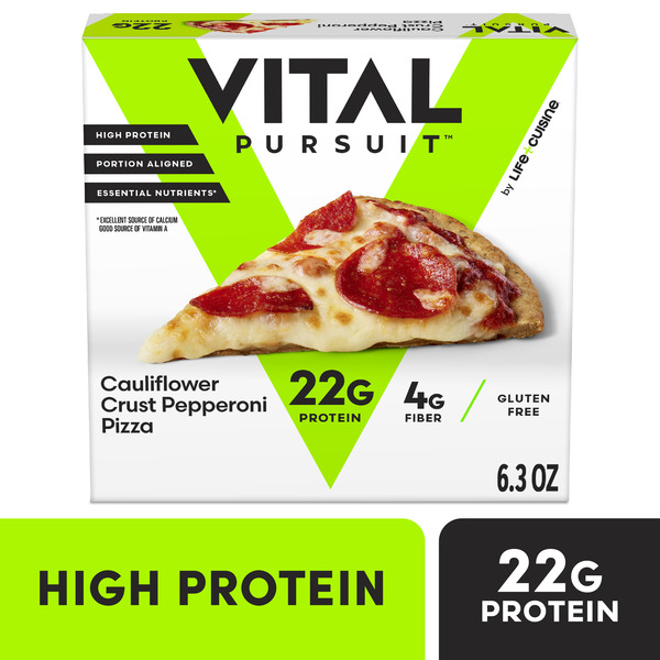 Safeway Vital Pursuit Cauliflower Crust Pepperoni Pizza High Protein ...