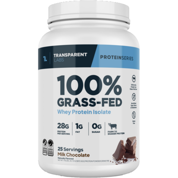 Transparent Labs Milk Chocolate 100 Grass Fed Whey Protein Isolate