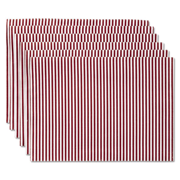 ALDI Huntington Home Striped Placemat Set - Red Same-Day Delivery or ...