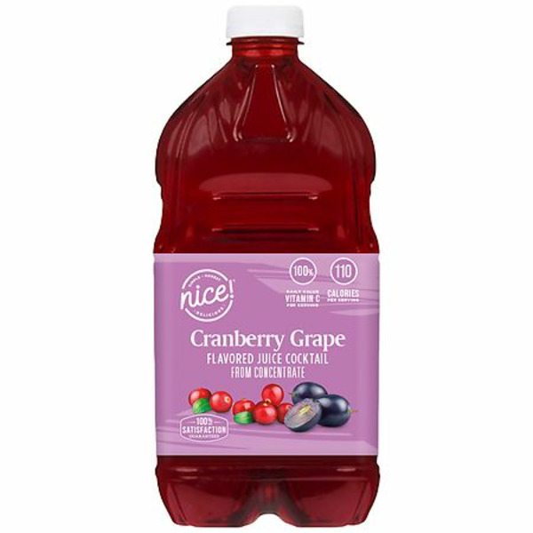 Walgreens Nice! Cranberry Grape Flavored Juice Cocktail From ...