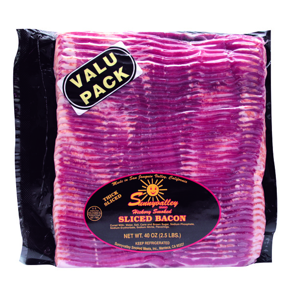 Sunnyvalley Bacon, Hickory Smoked, Thick Sliced, Valu Pack Same-Day ...