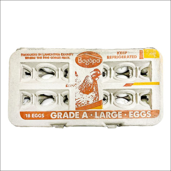 Bogopa Large White Eggs 18 PK Same-Day Delivery | Food Bazaar
