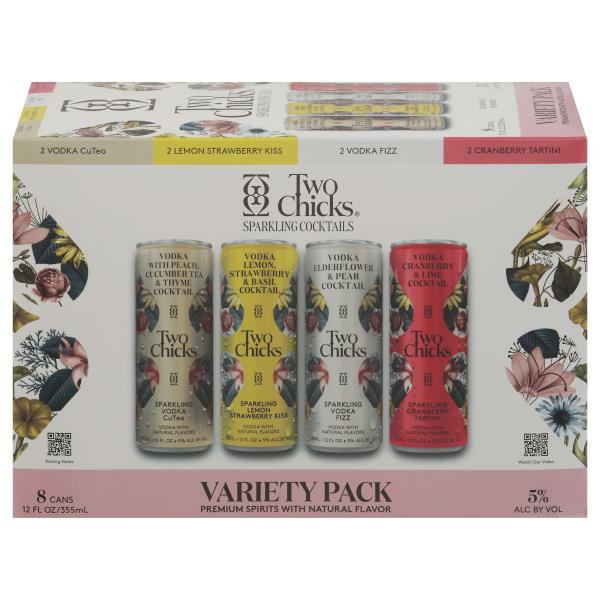 Publix Liquors Two Chicks Vodka, Sparkling Cocktails, Variety Pack Same ...