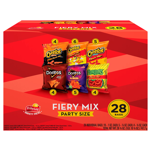 Frito Lay Fiery Mix, Party Size, Variety Pack Same-Day Delivery | Food ...