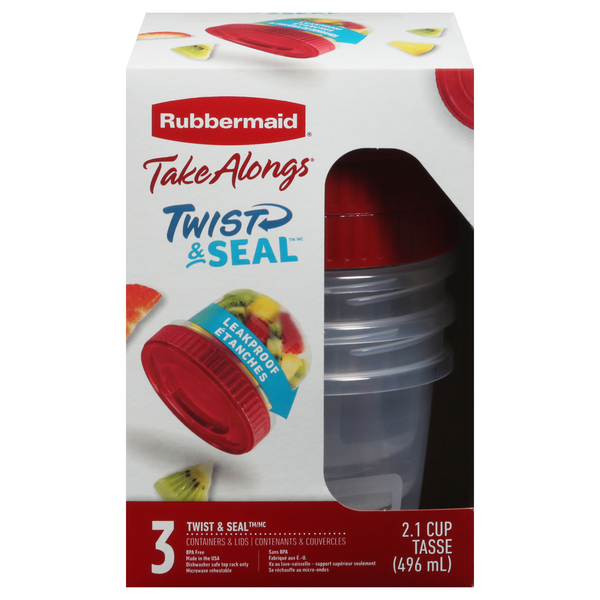 Rubbermaid Containers & Lids, Twist & Seal, 2.1 Cup Same-Day Delivery ...