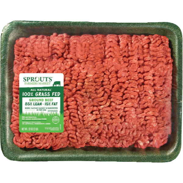 Sprouts Farmers Market Sprouts 85% Lean15% Fat Grass-Fed Ground Beef ...