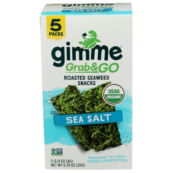 Gimme Health Foods Organic Sea Salt Grab & Go Roasted Seaweed Snacks 5 ...