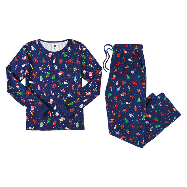 ALDI Merry Moments Holiday Pajamas, XL - Navy Same-Day Delivery or ...