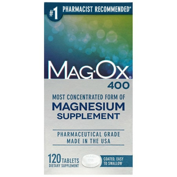 Walgreens MAG-OX Magnesium Supplement 400 Magnesium Oxide Dietary ...