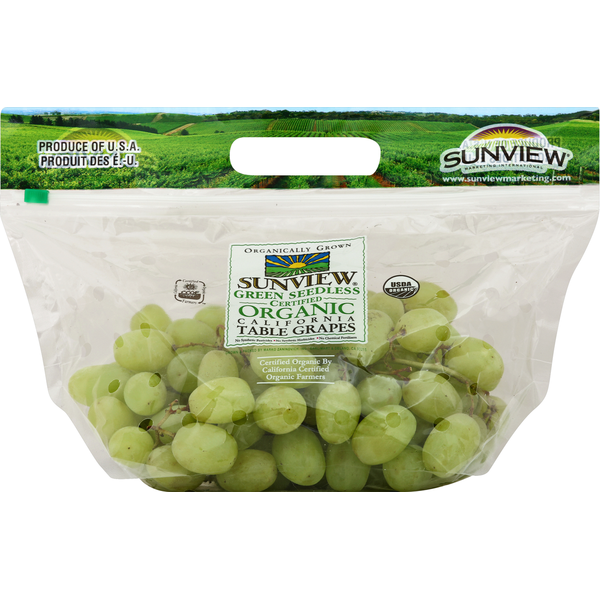 Safeway Sunview Organic Green Seedless Grapes, Bag Same-Day Delivery or ...