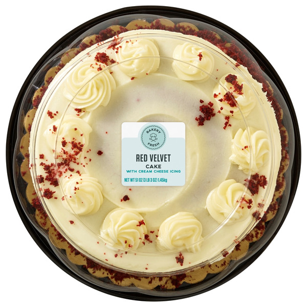 Kroger Bakery Fresh Red Velvet Cake With Cream Cheese Icing Same-Day ...