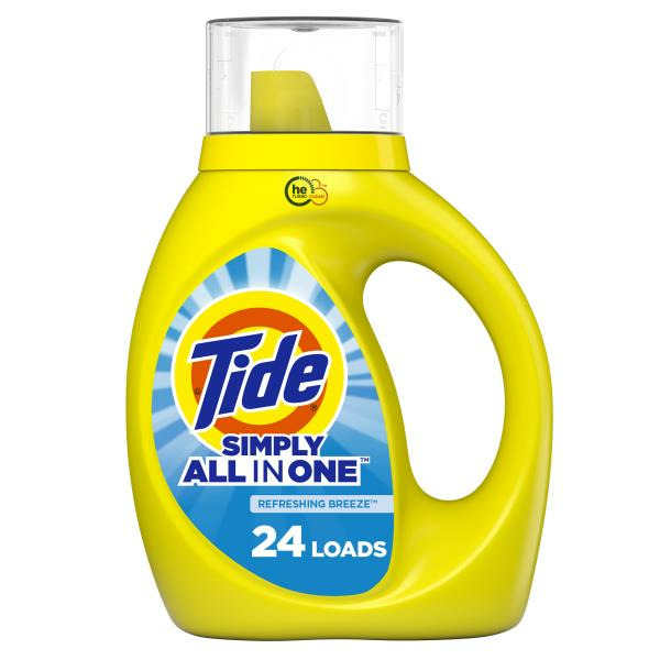 Tide Simply Liquid Laundry Detergent, Refreshing Breeze Same-Day ...
