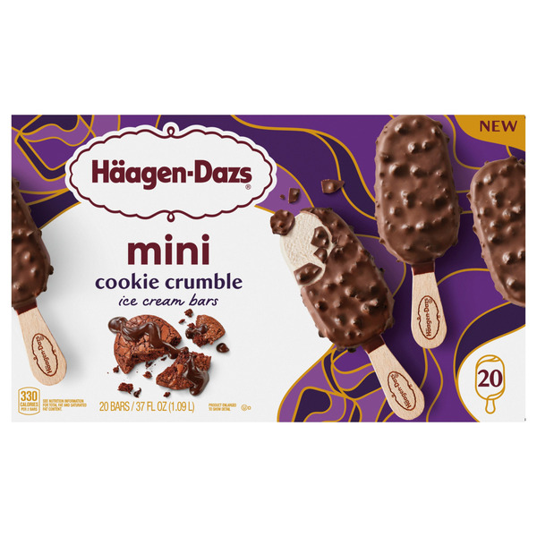 Haagen-Dazs Mini Cookie Crumble Ice Cream Bars Same-Day Delivery | Costco