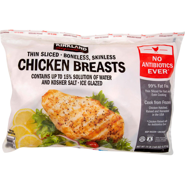 Kirkland Signature Thin Sliced Boneless & Skinless Chicken Breast Same ...