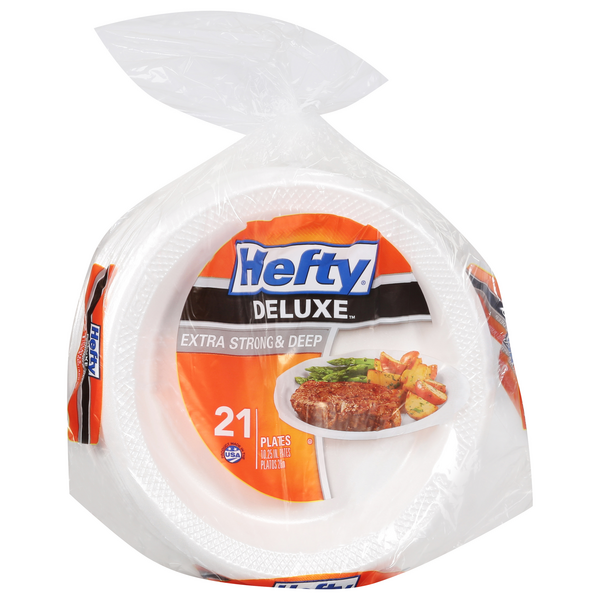 Food Lion Hefty Plates, Extra Strong & Deep, 10.25 Inch Same-Day ...