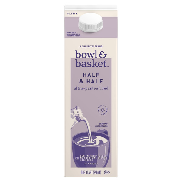 ShopRite Bowl & Basket Half & Half One Quart Same-Day Delivery or ...