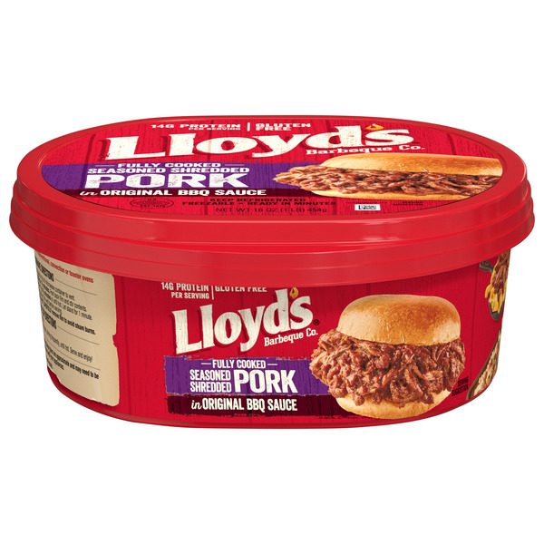 Kroger LLOYD'S Seasoned and Shredded Pork in Original BBQ Sauce, 16 OZ ...