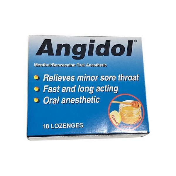 Angidol Fast-Acting Long-Lasting Honey/Lemon Oral Anesthetic Throat ...