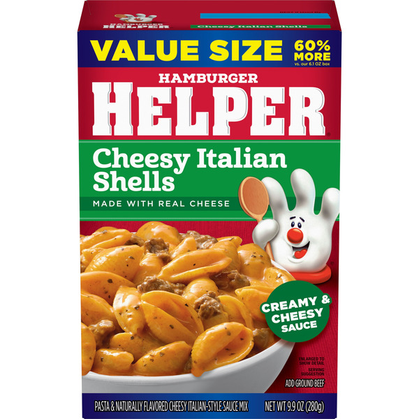 Helper Cheesy Italian Shells, Value Size, 9.9 Ounces Box. Same-Day ...