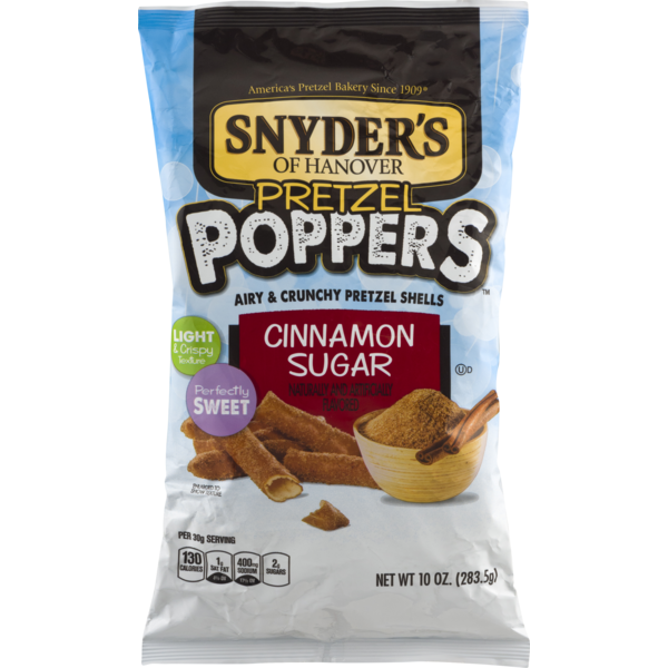 Snyder's of Hanover Pretzel Poppers Airy & Crunchy Pretzel Shells ...