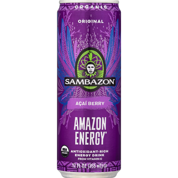 Sambazon Organic Original Amazon Energy Acai Berry Energy Drink (12 oz ...