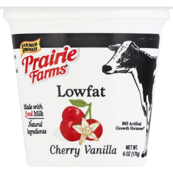 Prairie Farms Yogurt, Lowfat, Cherry Vanilla, Blended (6 oz) - Instacart