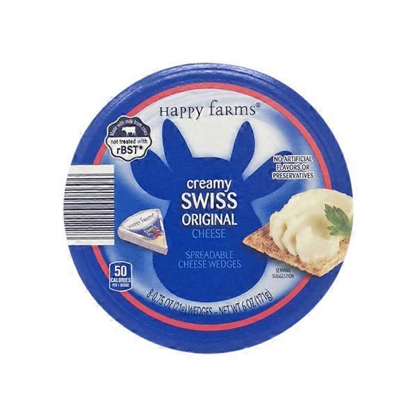Happy Farms Original Swiss Spreadable Cheese Wedges (6 oz) - Instacart