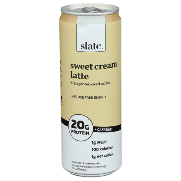 Slate Sweet Cream Latte, High Protein Iced Coffee, 20g Protein Same-Day ...