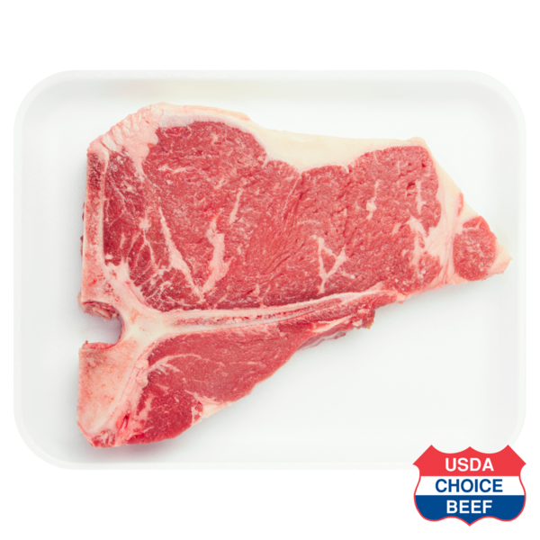 ShopRite USDA Choice Beef T-bone Steak, Average 1 lb Same-Day Delivery ...