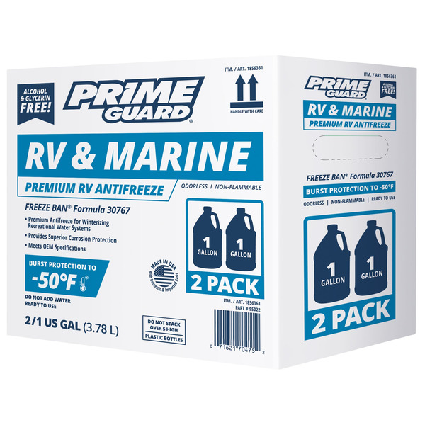 Prime Guard RV and Marine Premium Antifreeze, 1 gal, 2 count Same-Day ...