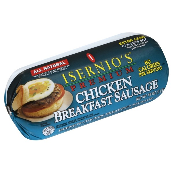 Isernio's Breakfast Sausage, Premium, Chicken (16 oz) - Instacart
